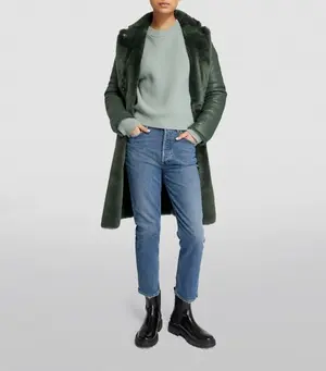 JOSEPH Shearling Brittany Reversible Coat
