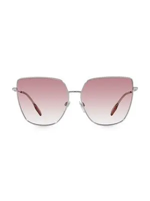 Burberry Women's Alexis 61MM Asymmetric Sunglasses - Light Gold - Silver