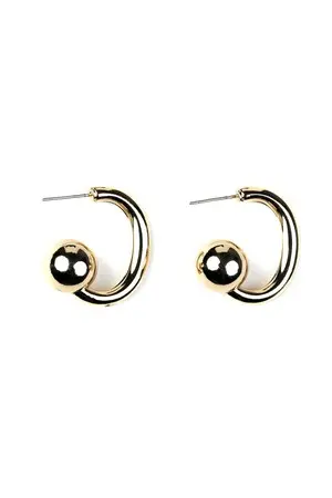 KENNETH JAY LANE Tone Hoop Earrings - Gold