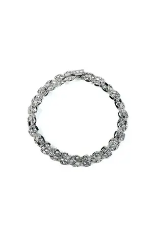 KENNETH JAY LANE And Crystal Link Bracelet - Silver