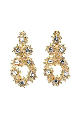 KENNETH JAY LANE Plated Flower Clip-on Earrings - Gold