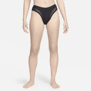 Nike Cheeky Sling Bikini Swim Bottom - Black