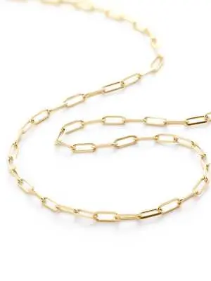 Monica Vinader 14kt Yellow Mini Paperclip Chain Necklace - Gold