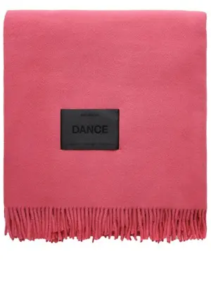 MAGNIBERG Logo-patch Virgin Wool Blanket - Pink