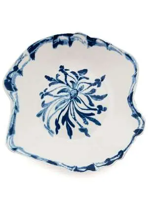 SELETTI X Diesel Talavera Classics On Acid Soup Plate (25.5 Cm) White Blue