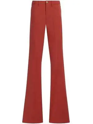 Marni Pressed-crease Flared Trousers - Red