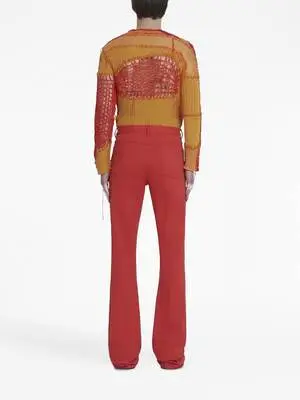 Marni Pressed-crease Flared Trousers - Red