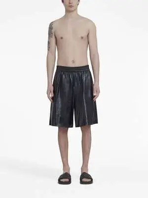 Marni Elasticated-waist Leather Shorts