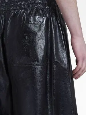 Marni Elasticated-waist Leather Shorts