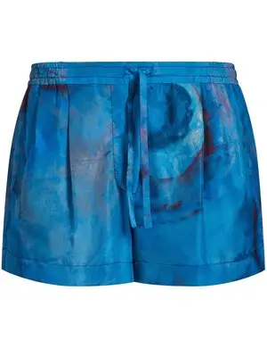 Marni Drawstring-waist Silk Shorts