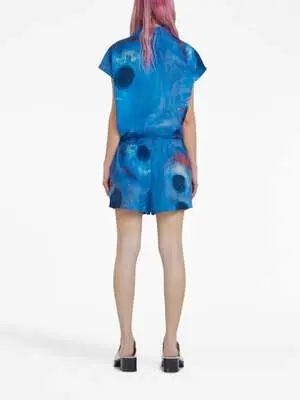 Marni Drawstring-waist Silk Shorts