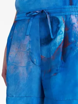 Marni Drawstring-waist Silk Shorts