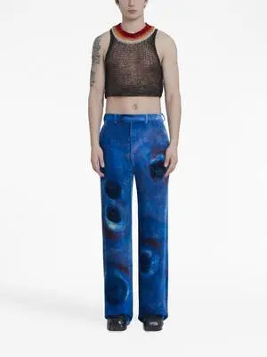 Marni Painterly-print Straight-leg Trousers