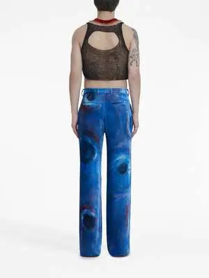 Marni Painterly-print Straight-leg Trousers