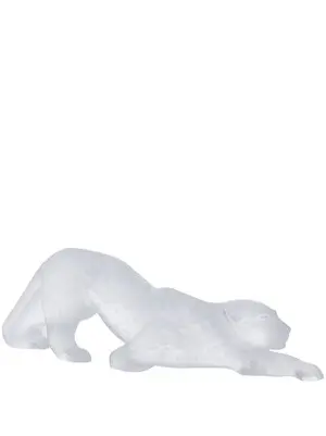 Lalique Zeila Panther Crystal Sculpture - White