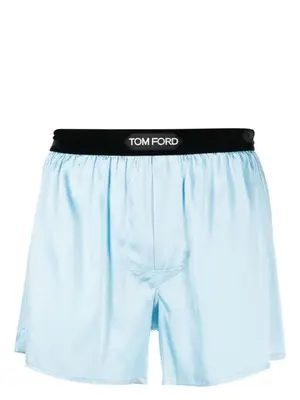 TOM FORD Logo-waist Silk Boxers