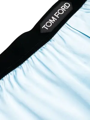 TOM FORD Logo-waist Silk Boxers
