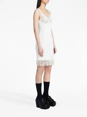 Proenza Schouler Embroidered Ribbed-knit Mini Dress