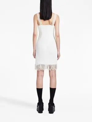 Proenza Schouler Embroidered Ribbed-knit Mini Dress