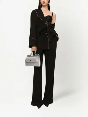 Dolce & Gabbana Small Sicily Rhinestone Top-handle Bag - Silver