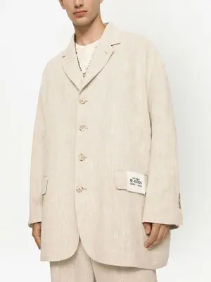 Dolce & Gabbana Logo-patch Single-breasted Blazer