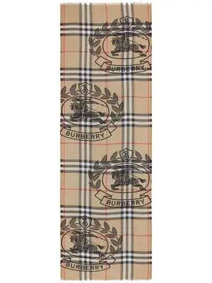 Burberry Monogram Logo Skinny Scarf