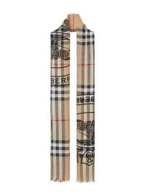 Burberry Monogram Logo Skinny Scarf