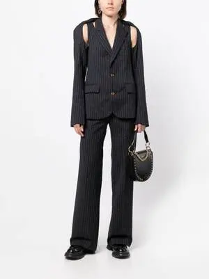 CHARLES JEFFREY Pinstripe Cut-out Blazer