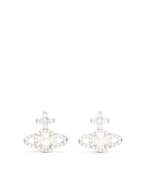 VIVIENNE WESTWOOD Orb Crystal-embellished Earrings - Silver