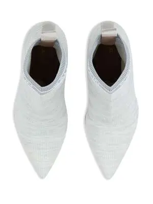 Balmain Skye 95mm Knit Ankle Boots - Blue