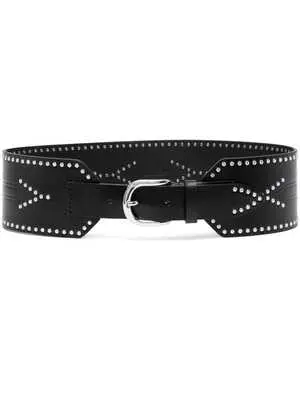 Isabel Marant Étoile Telma Studded Leather Belt - Black