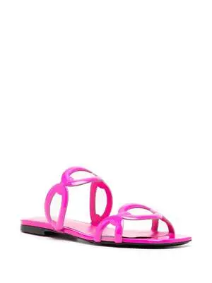Valentino Garavani Chain 1967 Flat Slides - Pink