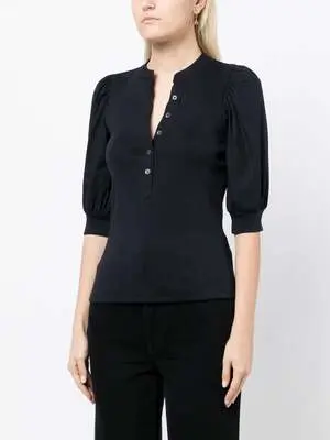 Veronica Beard Button-up Top - Blue