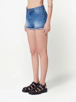 Ami Frayed Denim Shorts