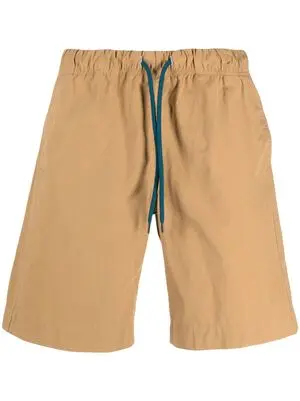 Paul Smith Logo-patch Organic-cotton Deck Shorts - Neutrals