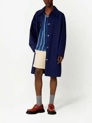 Ami Press-stud Shirt Coat - Blue