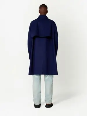 Ami Press-stud Shirt Coat - Blue