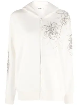 P.a.r.o.s.h Crystal-flower-detail Hooded Jacket