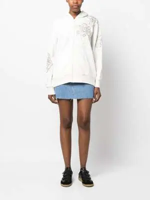 P.a.r.o.s.h Crystal-flower-detail Hooded Jacket