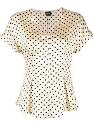Aspesi Polka-dot Flared Blouse