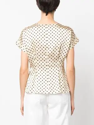Aspesi Polka-dot Flared Blouse