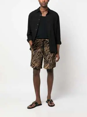 TOM FORD Zebra-print Cotton Shorts