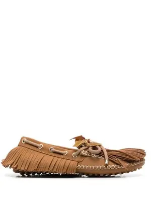 13 09 SR Fringed Leather Loafers - Brown