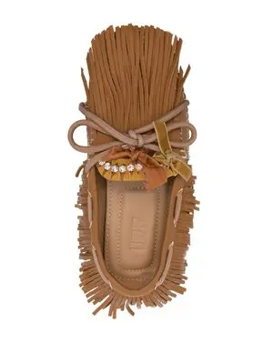 13 09 SR Fringed Leather Loafers - Brown