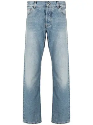 COUNTY OF MILAN Marcelo Burlon Straight-leg Washed Jeans - Blue