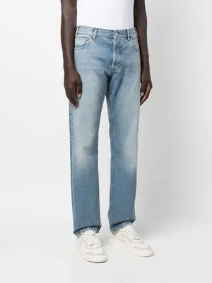 COUNTY OF MILAN Marcelo Burlon Straight-leg Washed Jeans - Blue