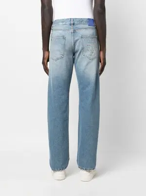 COUNTY OF MILAN Marcelo Burlon Straight-leg Washed Jeans - Blue