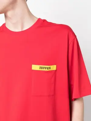 FERRARI Logo-print Crew-neck T-shirt