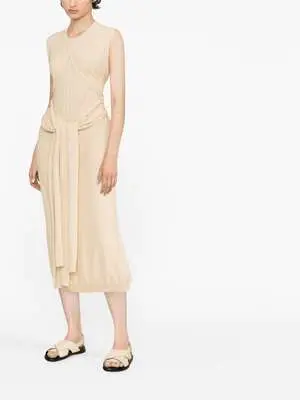 LEMAIRE Tie-detail Dress - Neutrals