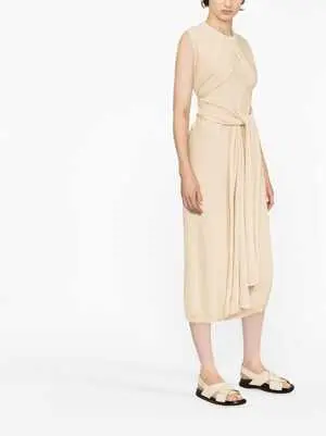 LEMAIRE Tie-detail Dress - Neutrals